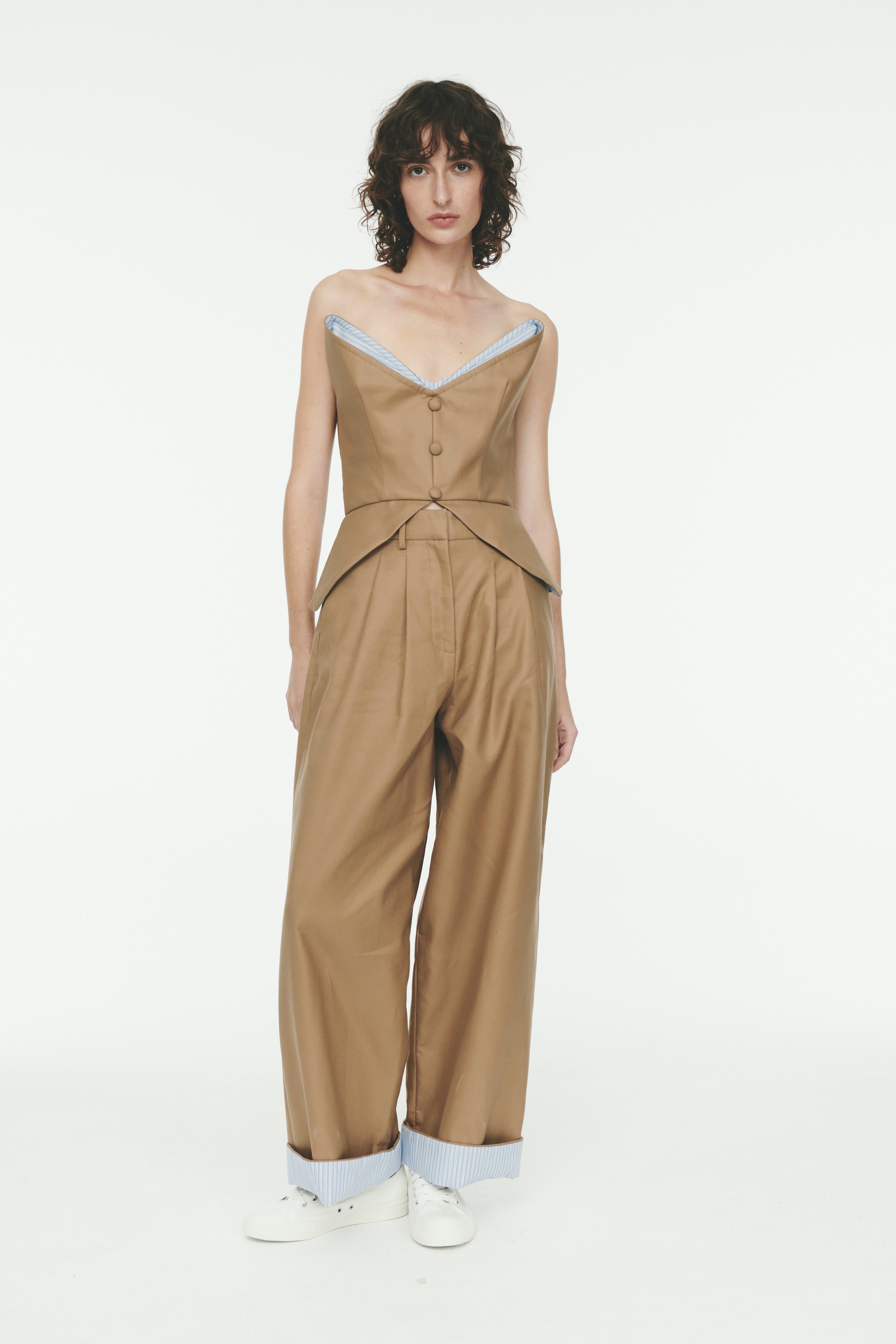 Tailored Relaxed Trouser - Dark Khaki – Rosie Assoulin